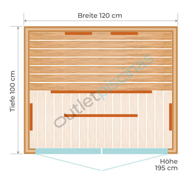 Infrarotsauna Apolo 2 Personen - Time4Pool